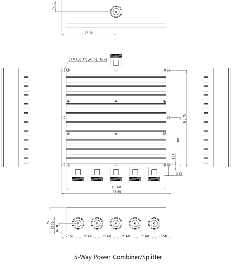 5way Power Combiner-Splitter - Polaris